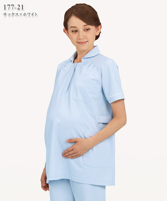 マタニティジャケット半袖[KAZEN製品] 177｜THS-白衣通販・販売