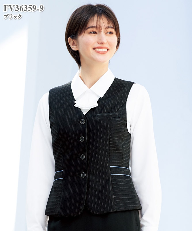 レディスニットベスト(ホルダーループ付)[フォーク製品] FV36359｜THS-白衣通販・販売