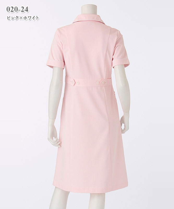 ソフトトリコットワンピース半袖[KAZEN製品] 020｜THS-白衣通販・販売