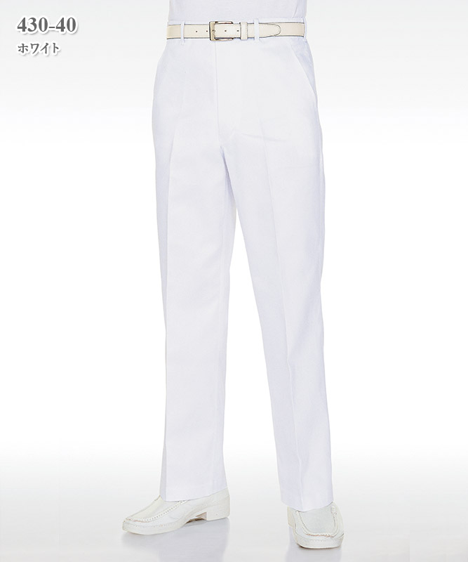双糸ツイルメンズスラックス[KAZEN製品] 430-40｜THS-白衣通販・販売