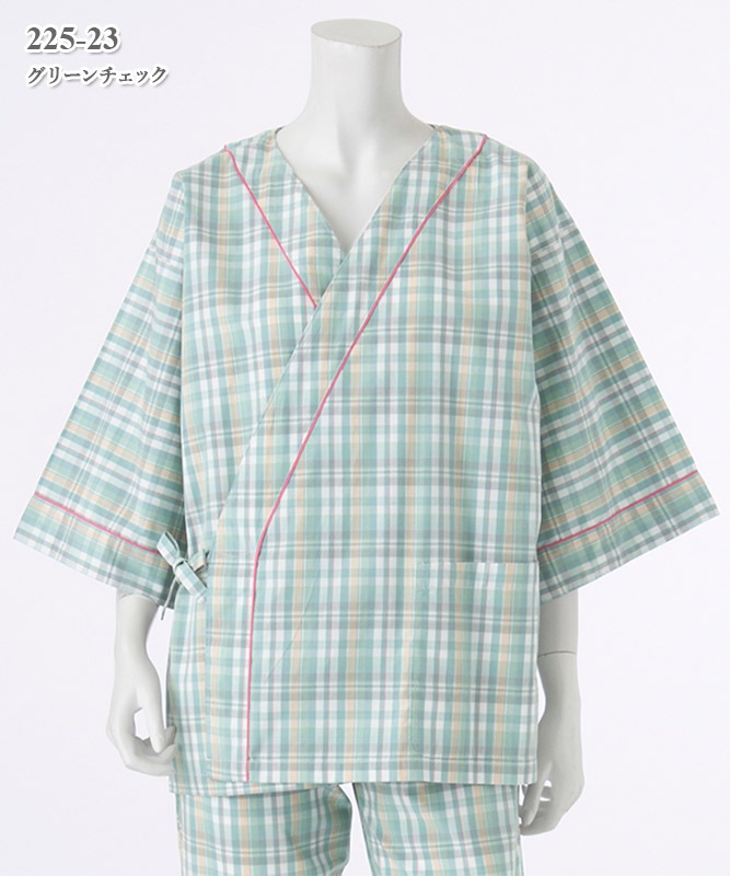 患者衣甚平型上衣[KAZEN製品] 225-23｜THS-白衣通販・販売