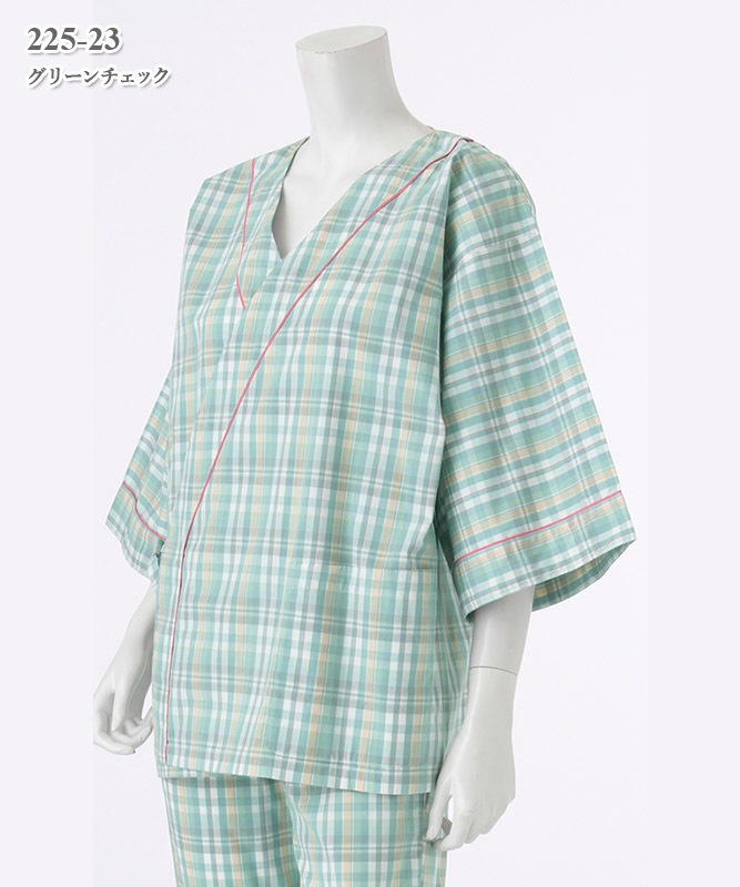 患者衣甚平型上衣[KAZEN製品] 225-23｜THS-白衣通販・販売