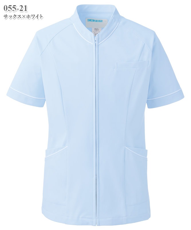 男女兼用スクラブ半袖[KAZEN製品] 055｜THS-白衣通販・販売