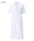 【THS-白衣通販】 ブロードレディス白衣シングル診察衣半袖[KAZEN製品] 122-30