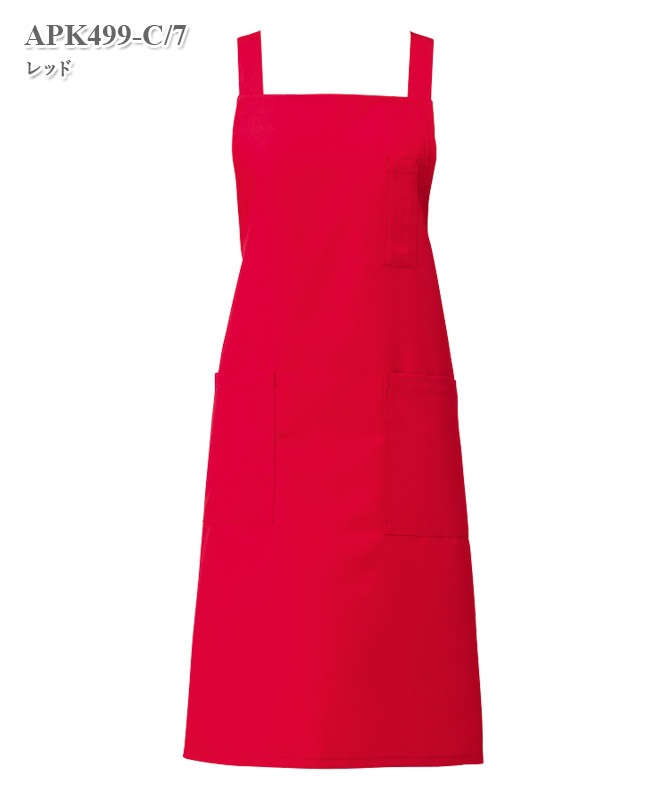 胸当てエプロン[KAZEN製品] APK499｜THS-白衣通販・販売