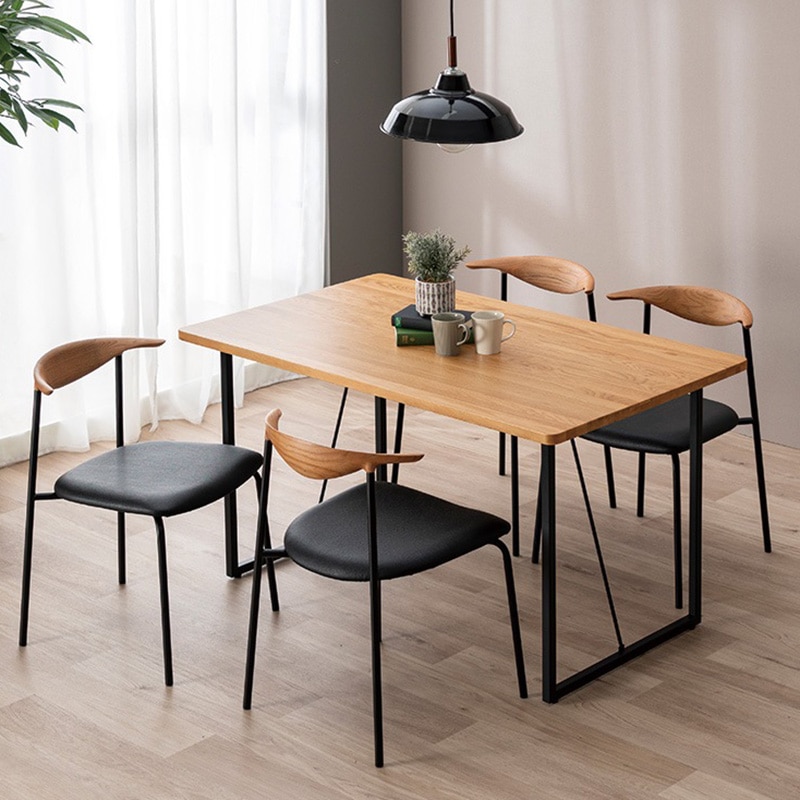 ダイニング5点セット テーブル（if NEST）SAMANTHA NEO2 135TOP OAK+脚SAMANTHA NEO アイアンSQ ...