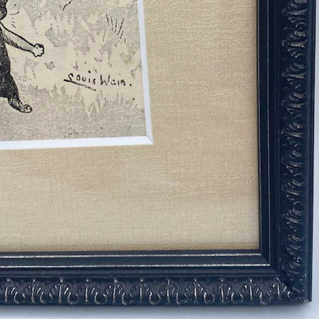 ルイスウェイン Louis Wain 猫のアンティークプリント MILK-OO! 1900年代初期 額装済 TIM & SAILOR