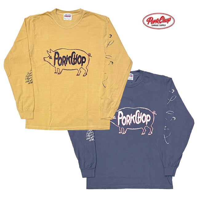 PORKCHOP GARAGE SUPPLY ポークチョップ ガレージサプライ SCUM PORK L/S TEE スカム ポーク ロング ...