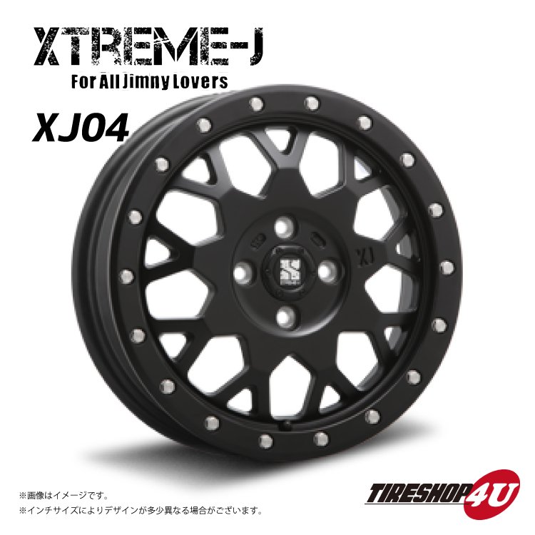 15インチ XTREME-J XJ04 15x4.5J 4/100+43 SBK サテンブラック エクストリームジェイ アルミホイール 1本 単品価格