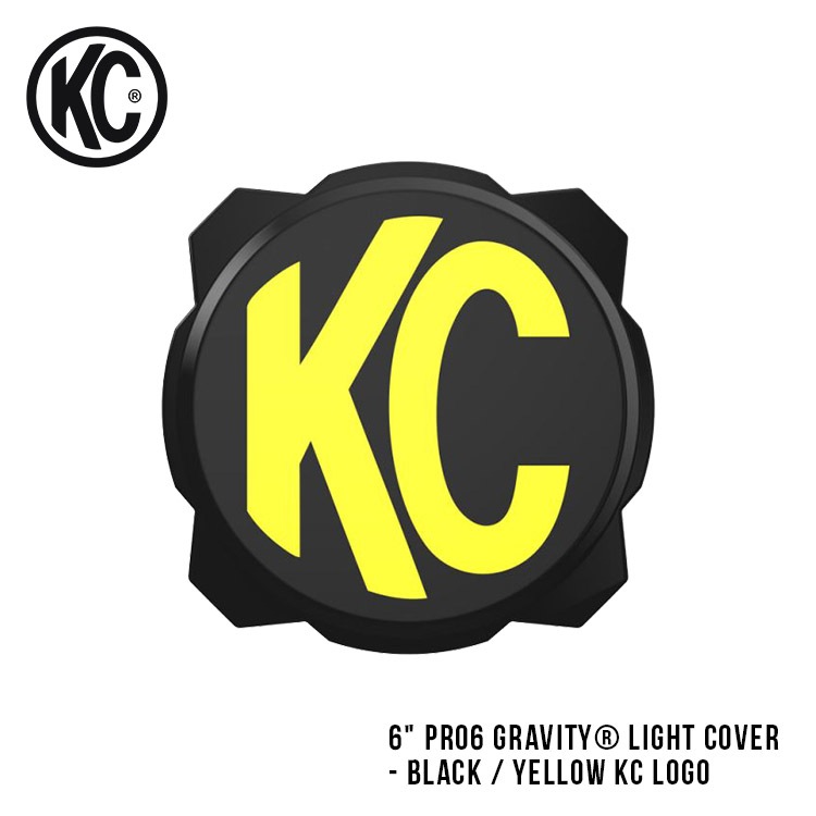 KC HiLiTES 6 Pro 6 Gravity Light Cover - Black / Yellow KC Logo グラビティ ...