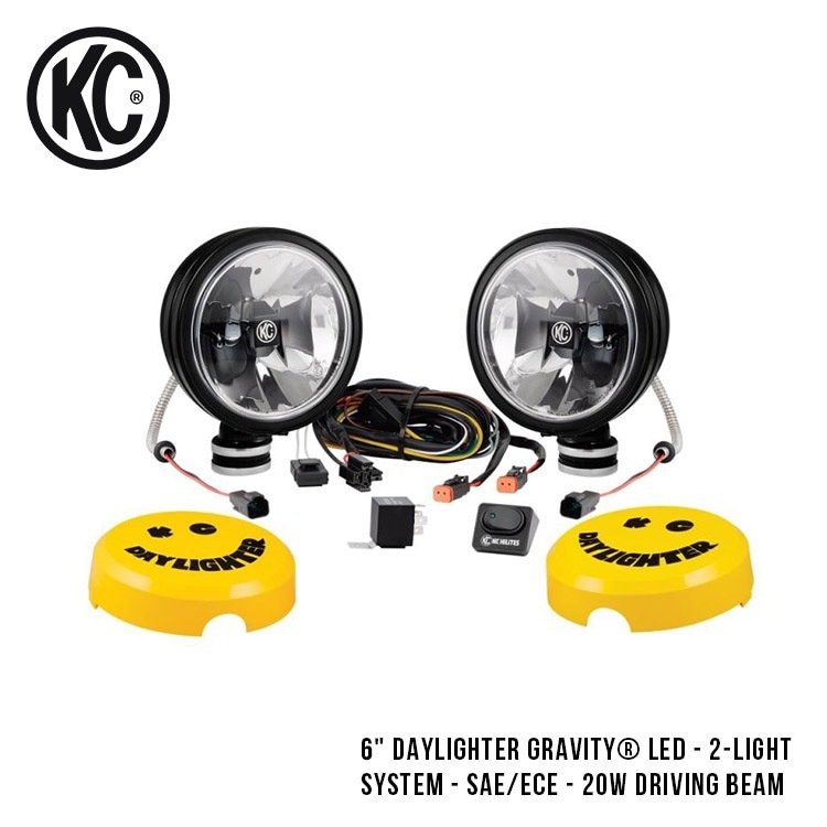 KC HiLiTES 6 Daylighter Gravity LED - 2-Light System - SAE/ECE - 20W ...