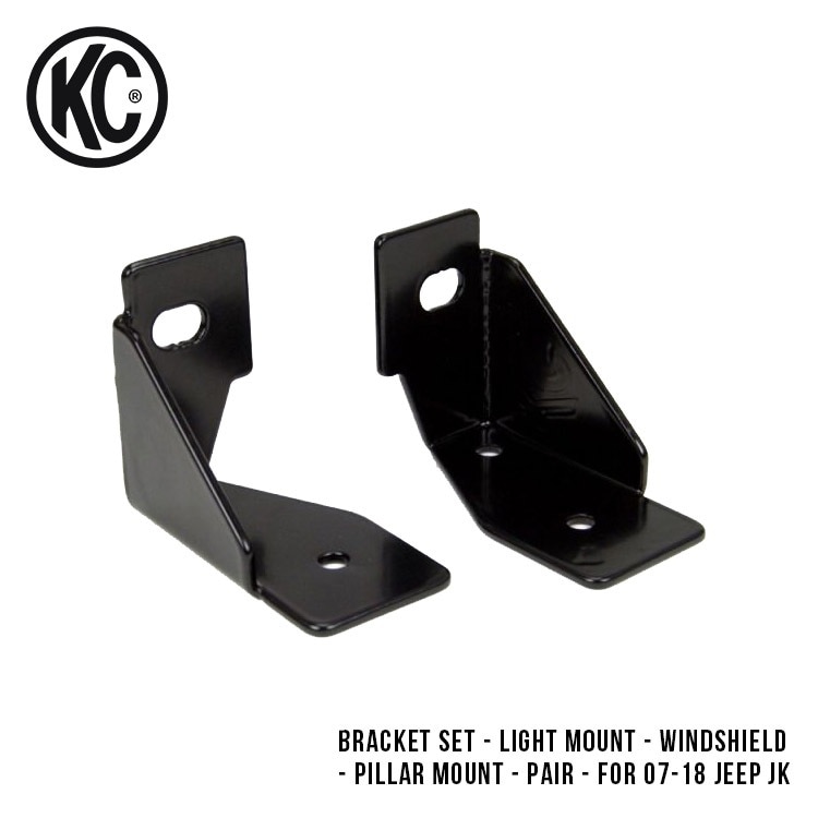 KC HiLiTES Side Mount Light Bracket Set 07-18 Jeep Wrangler JK ジープ ...