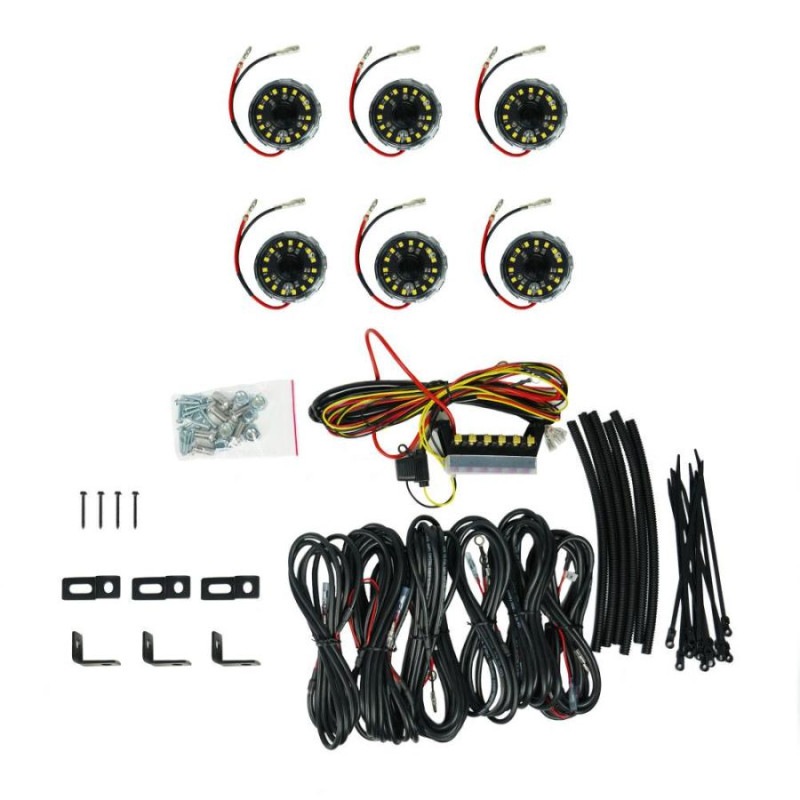 KC HiLiTES Cyclone V2 LED - Rock Light - 6-Light System - Clear - 5W ...