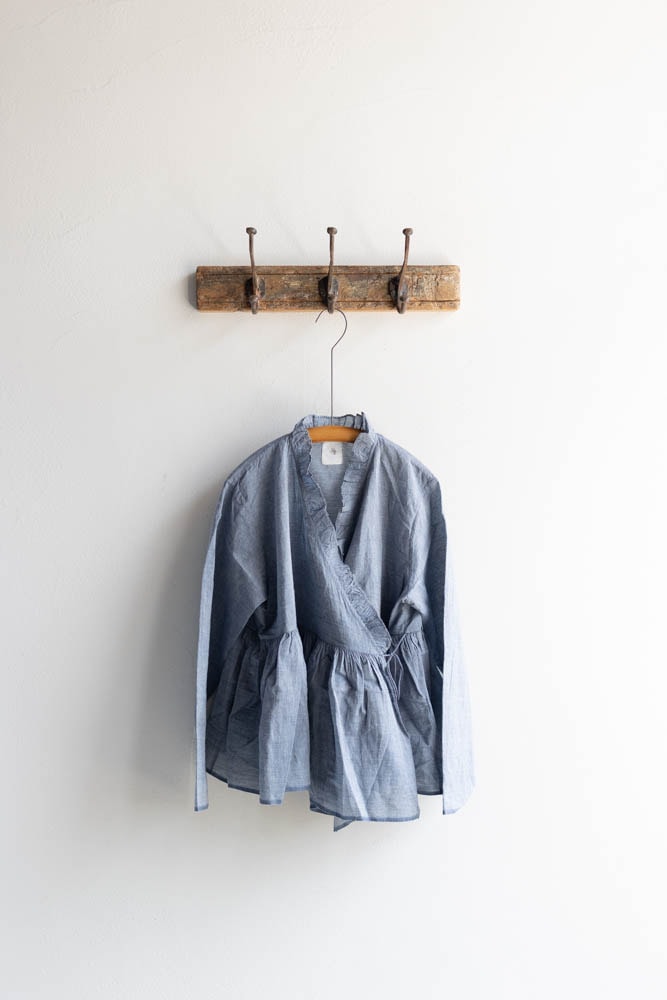 maison de soil メゾンドソイル | HANDWOVEN YARN DYE NATURAL INDIGO CHAMBRAY ...