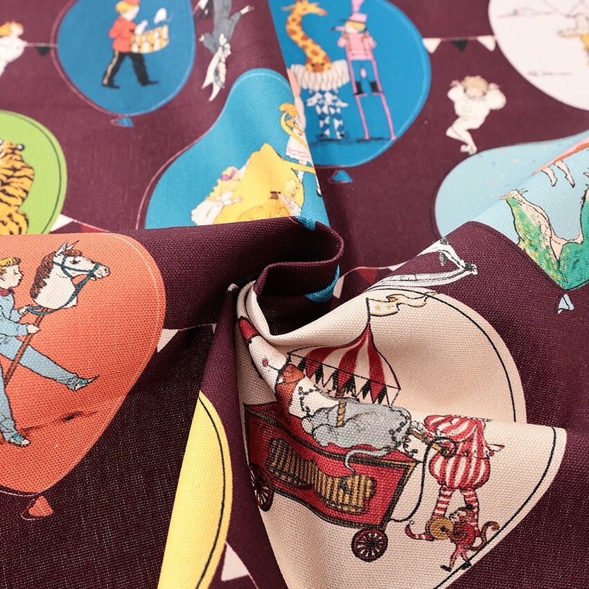 KurahashiRei くらはしれい 真夜中のサーカス オックス 50cm カットクロス | オックス | 手芸用品の卸売りサイト「クラフトハートトーカイドットコム」