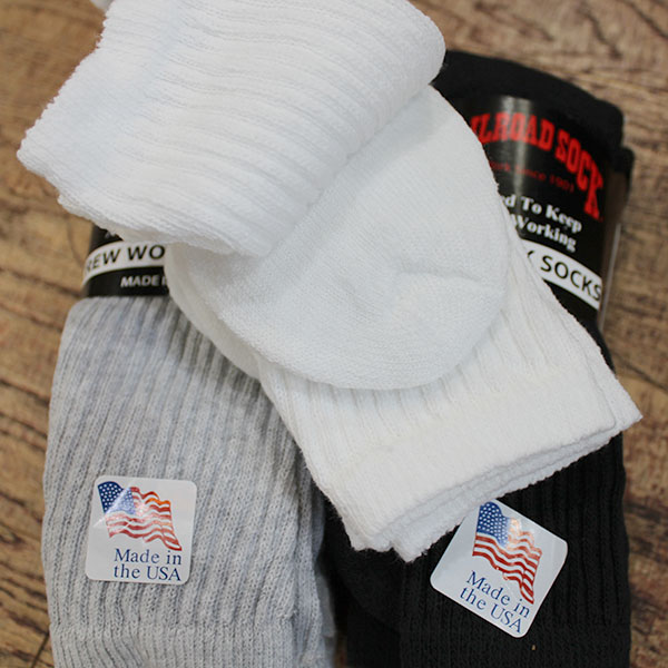 【RAILROAD SOCK（レイルロードソック）】 603X CREW WORK SOCKS 3pair クルーワークソックス 3足組 ...
