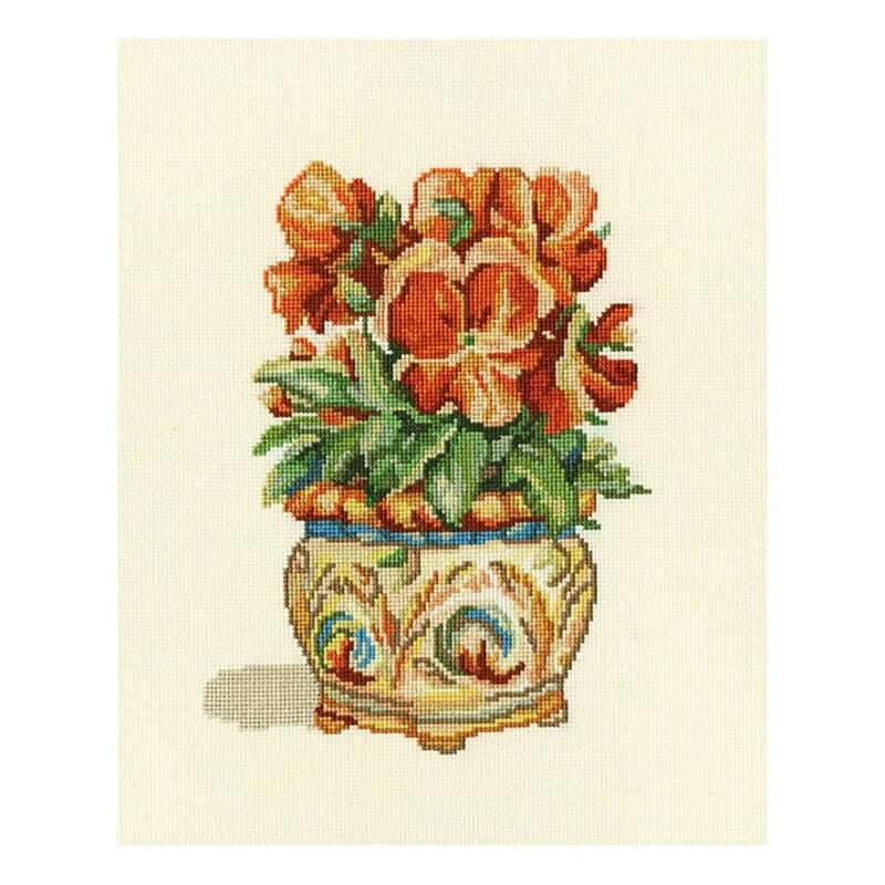 RTO クロスステッチ刺繍キット C189 "Red violets" (赤のスミレ 花) 【海外取り寄せ/通常納期40～80日程度 ...