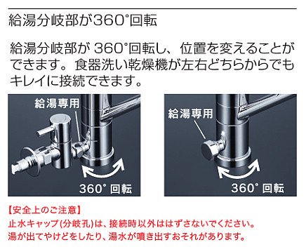 キッチン水栓 一般地用 KVK製（KVK）KM5041HTTU 給湯接続専用 流し台用シングルレバー式混合栓 | KVK,キッチン水栓 | 縁JOY KITCHEN-キッチン取付け隊マーケット