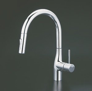 キッチン水栓 一般地用 KVK製（KVK）KM6061ECHS シングルシャワー付混合栓 | KVK,キッチン水栓 | 縁JOY KITCHEN-キッチン取付け隊マーケット