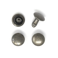 E46 / 両面 極小カシメ 並足 / VBR 〈50組・箱〉:がまぐち口金・各種金具・袋物材料の角田商店『ウェブショップツノダ』