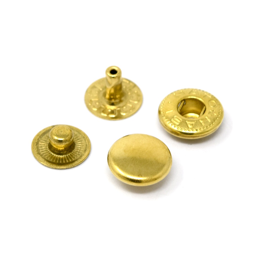 E1 / No.1 ホック / 真鍮無垢 〈小口・大口・箱〉:がまぐち口金・各種金具・袋物材料の角田商店『ウェブショップツノダ』