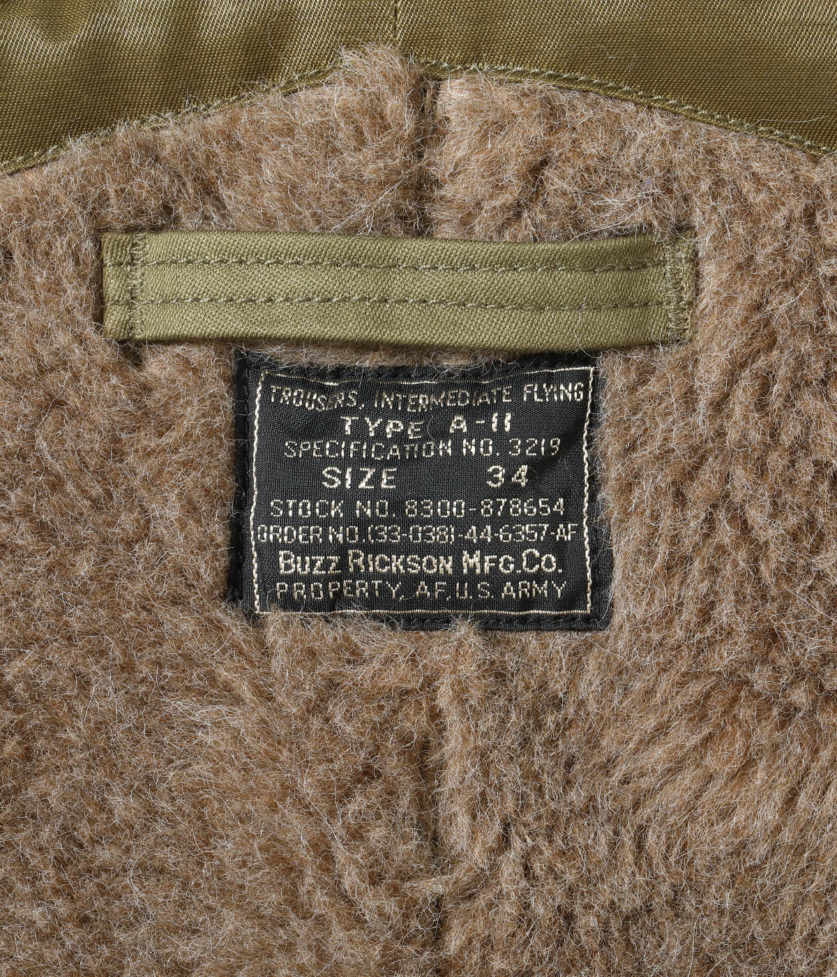 Lot No. BR42463 / TYPE A-11 “BUZZ RICKSON MFG.CO.” - BUZZ RICKSON'S ...