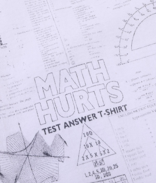 Lot No. SC78984 / FICTION ROMANCE TEST ANSWER T-SHIRT “MATH HURTS ...