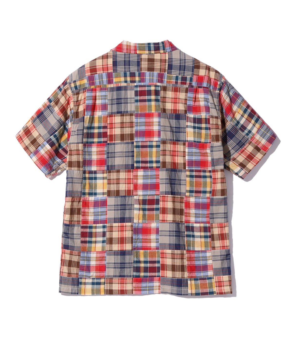 Lot No. SC39300 / MADRAS CHECK PATCHWORK OPEN SHIRT - SUGAR CANE,SUGAR ...