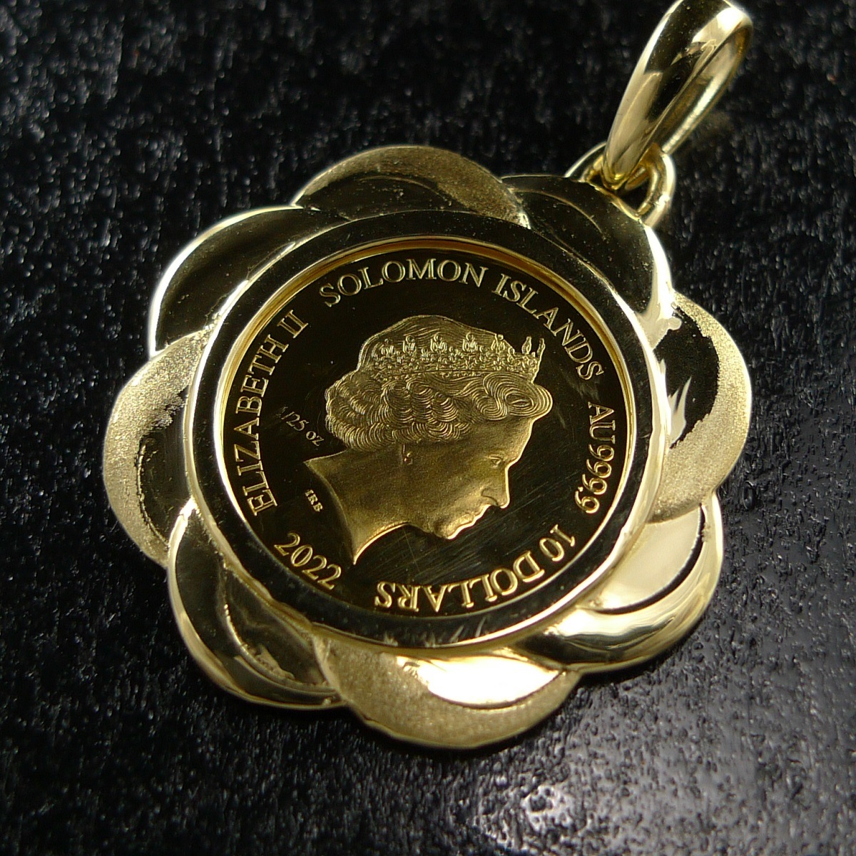 純金 k24 ホース コイン ペンダントトップ ソロモン 金貨 24金 1/25オンス 3.5g 馬 エリザベス2世 メンズ レディース | ペンダントトップ,K24 | トライディア本店