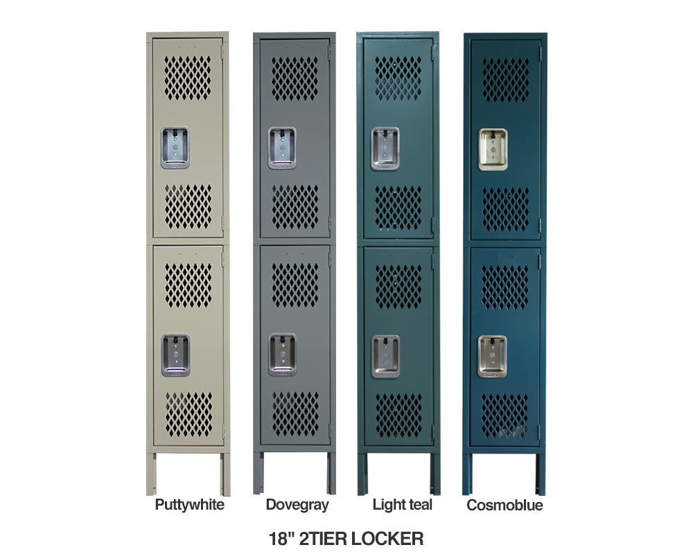 LYON/リヨン｜18インチ リセスハンドルロッカー 2ティア｜18" LYON RECESSED HANDLE LOCKER-2TIER｜2 ...