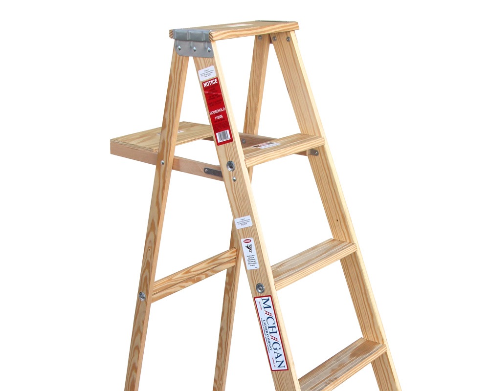 ミシガンラダー｜Michigan Ladder Co. | Wood 6 Step Ladder ウッドラダー/木製脚立 6ステップ ...
