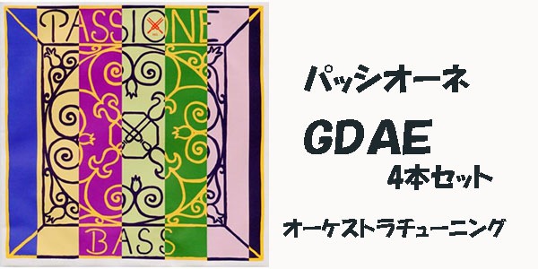 パッシオーネ GDAE オーケストラチューニング4本セット | 弦,コントラバス,ピラストロ,パッシオーネ,オーケストラ | マリオルッチ