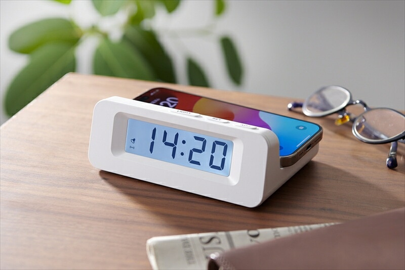 ワイヤレスチャージャークロック 6198[tr] | 時計・インテリア・雑貨 | 通販パーク公式ショップ