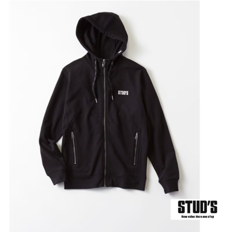 STUD’S S5514ジップアップパーカー 上質裏毛素材×実用性を備えた大人のワークカジュアル