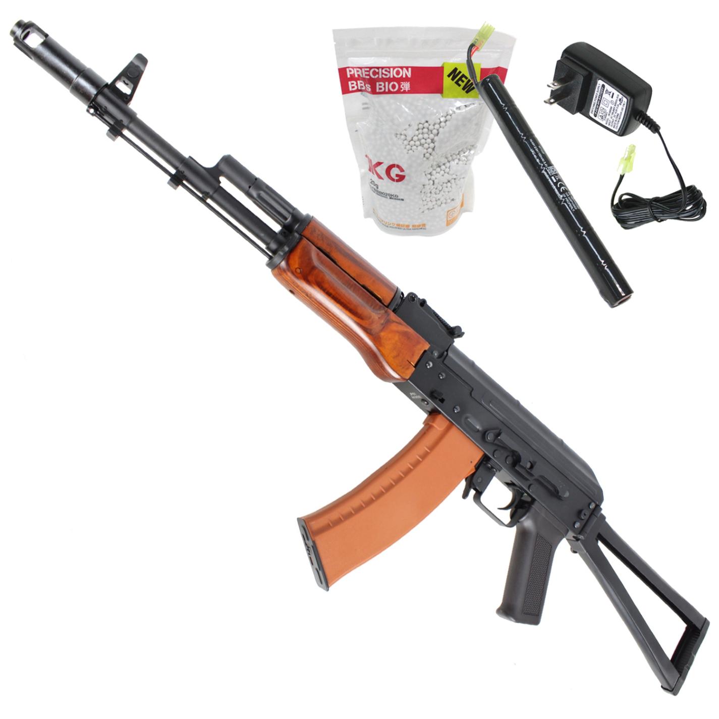 【バッテリー充電器＆バイオ弾サービス！】S&T AKS-74N フルメタル G3電動ガン リアルウッド（電子トリガーシステム搭載）【180日間安心保証つき】