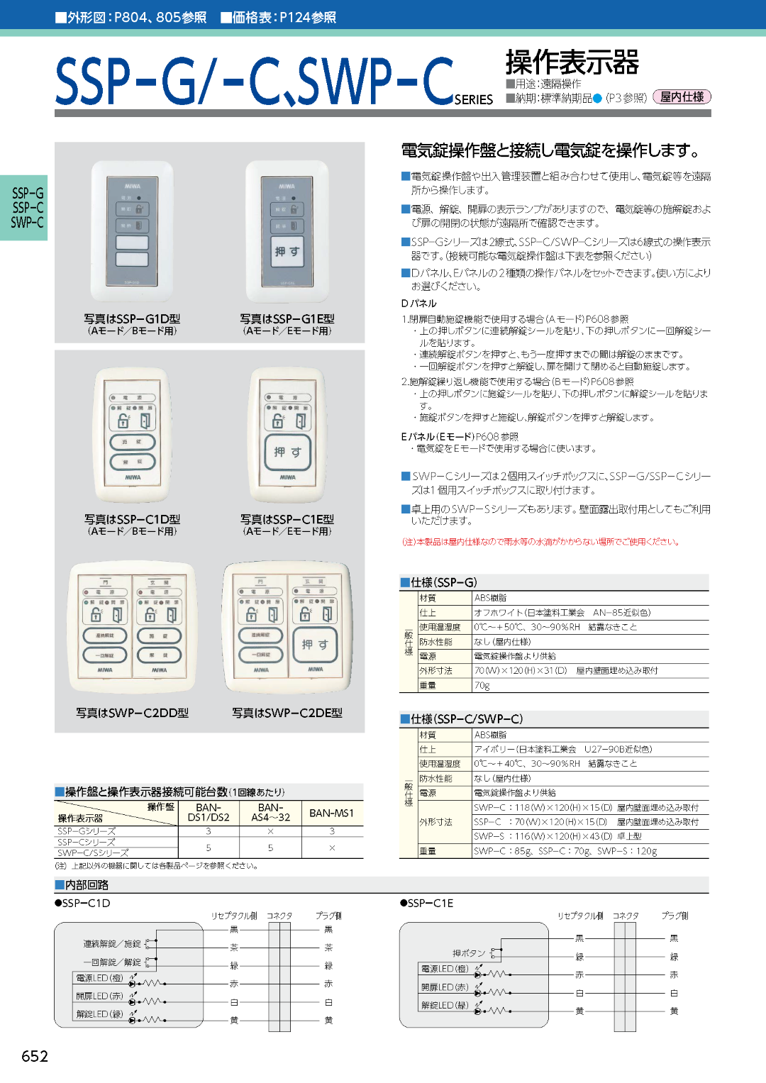 MIWA SSP-C1D 美和ロック 操作表示器 | 美和ロック,電気錠システム,操作表示器 | 電気錠、電気錠システム、防犯製品通販 ULオンライン