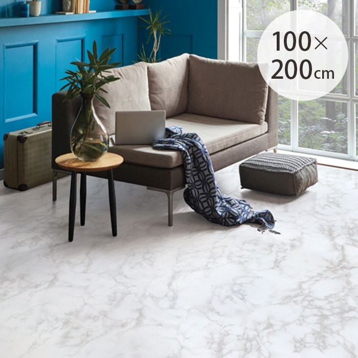 ドリームステッカー 貼ってはがせる フロアシート 100×200cm 大理石調 ホワイトマーブル | 商品種別,ペットアイテム,犬用家具,カーペット・ラグ・マット | uminecco（ウミネッコ）