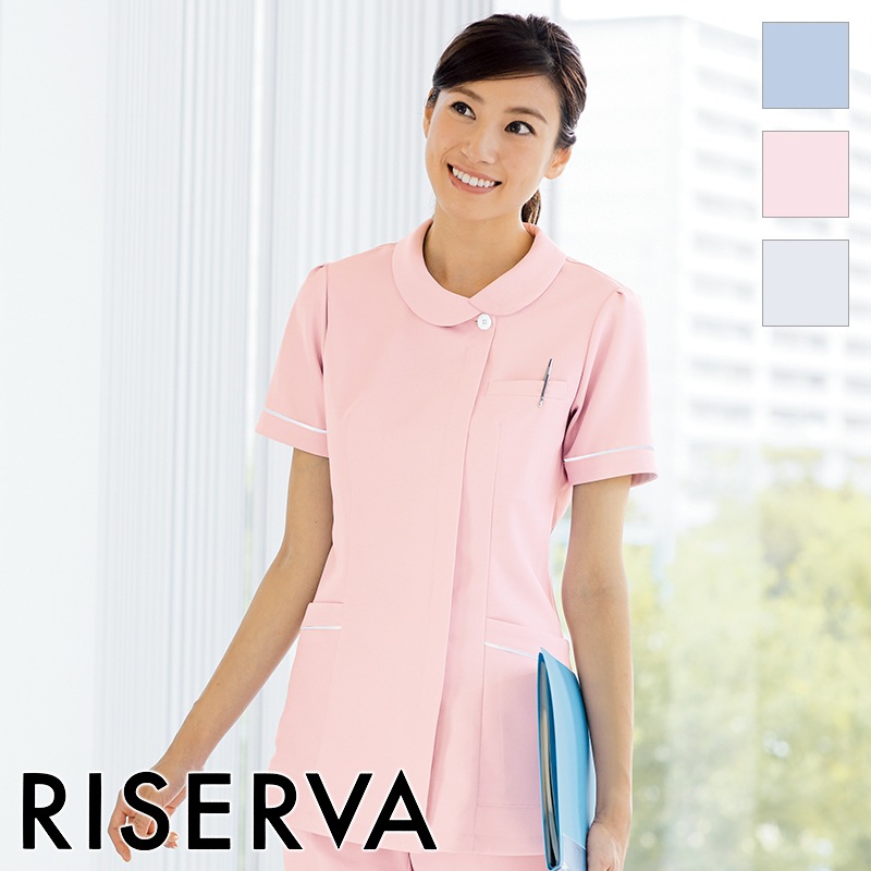 半袖ナースジャケット [女性用] R8441 RISERVA リゼルヴァ | RISERVA（リゼルヴァ） | 医療白衣のいしまる