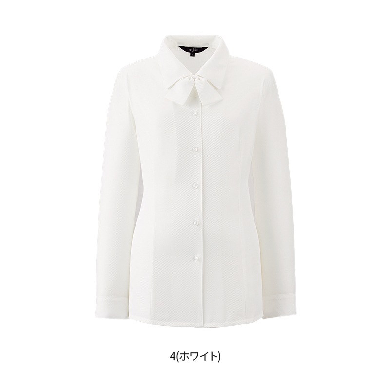 事務服 長袖ブラウス リボン付 01250 enjoie アンジョア | enjoie / アンジョア,冬物・オールシーズン,長袖ブラウス | 事務服 いしまる