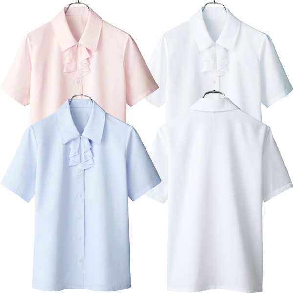 ワーキングユニフォームストア全商品事務服 半袖 リボンブラウス AR1680 パフィートロ アルファピアの通販｜事務服・白衣・制服なら ...