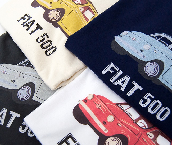 【SOLDOUT】FIAT フィアット ユニセックス フィアット500 カラフルプリントTシャツ[2301FT01-51]【2024SS】の通販サイト【ユナイテッドオーク｜unitedoak】