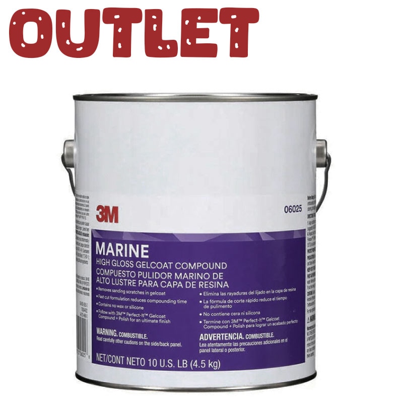 【ユニマットマリン｜3Mケミカル用品通販】 訳アリ 3M マリン ハイグロス ゲルコート コンパウンド 6025 容量 4.5kg