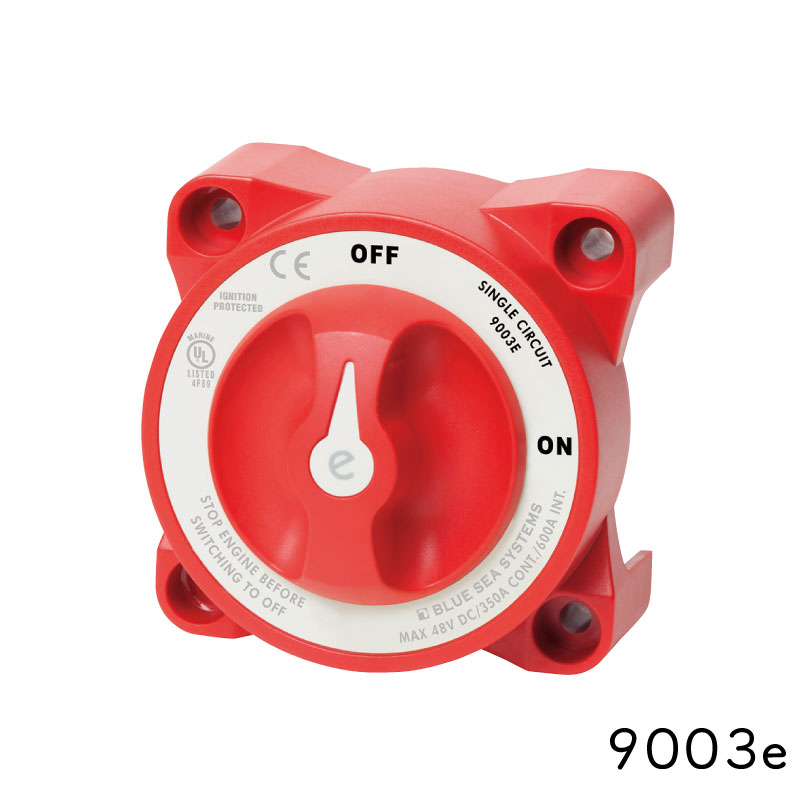 【ユニマットマリン｜バッテリー スイッチ通販】BLUESEA ブルーシー 9003e バッテリースイッチ eシリーズ ON/OFF 350A