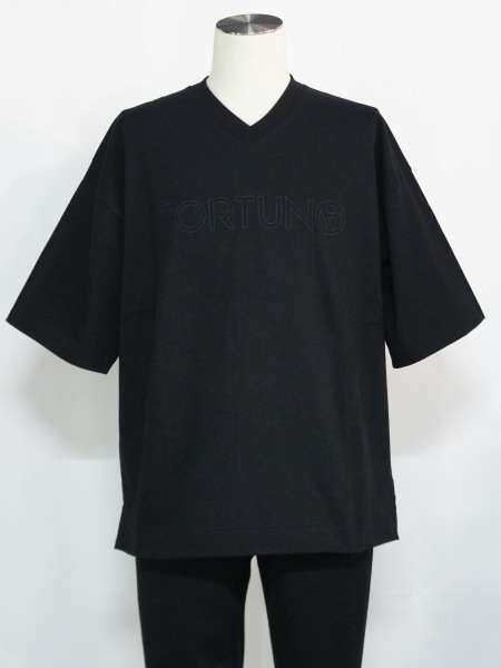 FORTUNA HOMME「Embroidery V-neckStand T FHCT-0004」BLACK | トップス,Tシャツ ...