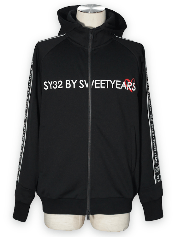 40%OFF ジップパーカー ZIP UP ACCENSIAL SY LOGO JERSEY JK BLACK SY32 by SWEET ...