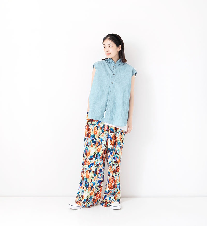 LTD-150 シャンブレーフリルブラウス - Limited - Veritecoeur(ヴェリテクール)