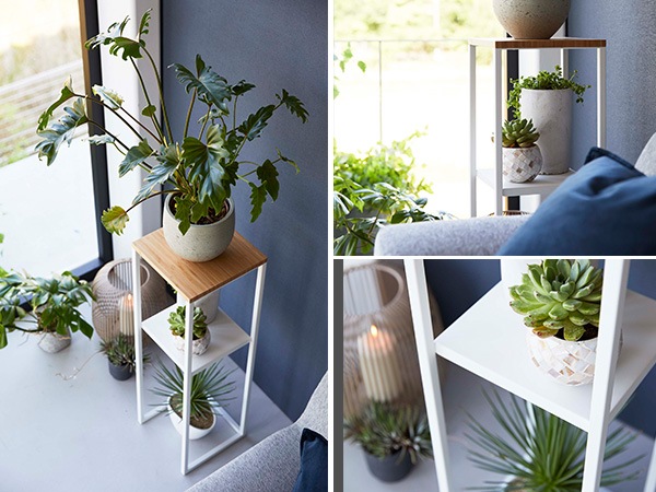 加湿器 卓上 スタンド 空気清浄機 おしゃれ 山崎実業 tower タワー サイド テーブル 寝室 リビング 玄関 シンプル ブラック ホワイト 置く 台 5983 5984 ｜viewgarden