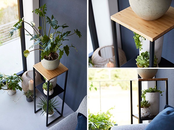 加湿器 卓上 スタンド 空気清浄機 おしゃれ 山崎実業 tower タワー サイド テーブル 寝室 リビング 玄関 シンプル ブラック ホワイト 置く 台 5983 5984 ｜viewgarden