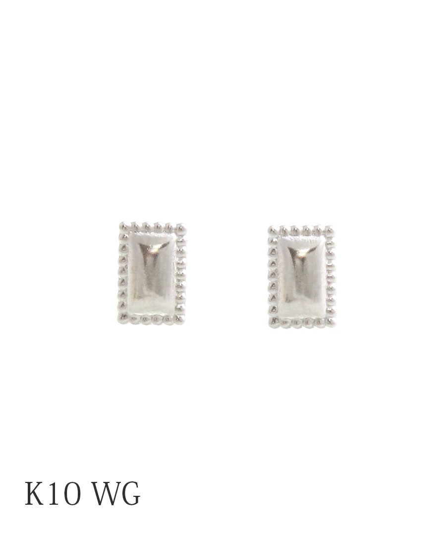 K10 WG スクエアプレートピアス LP-177【ゆうパケット不可】【リュクス】 | リュクスコレクション,ピアス（K10） | ヴァンテーヌ（VINGTAINE）公式WEBSHOP