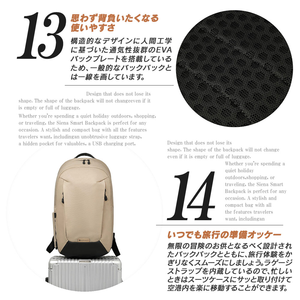 ノルディス Nordace Aerial Infinity バックパック ND1113 | ファッション,NORDACE | VERTEX ...